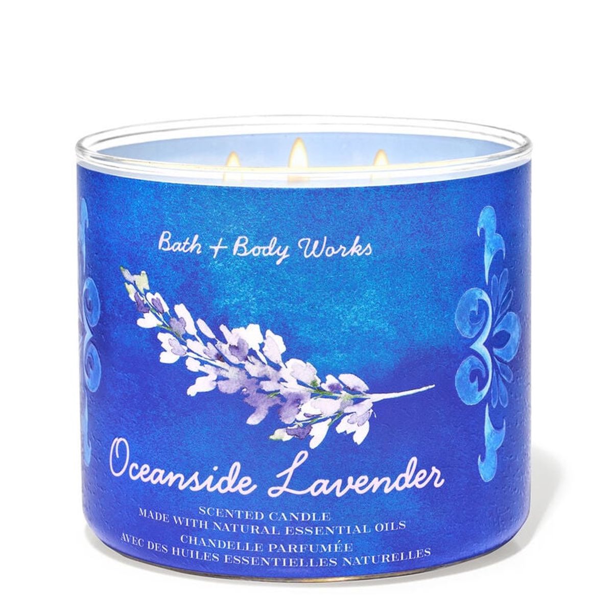 Bath & Body Works | OCEANSIDE LAVENDER 3-Wick Candle 14.5oz / 411g ...