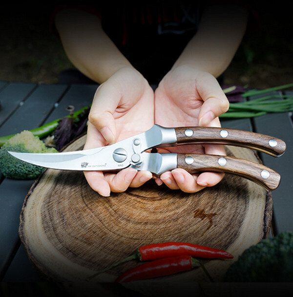 全城熱賣 | 野廚雞骨剪-不銹鋼木柄剪刀LY-037(25CM長) | HKTVmall 香港最大網購平台