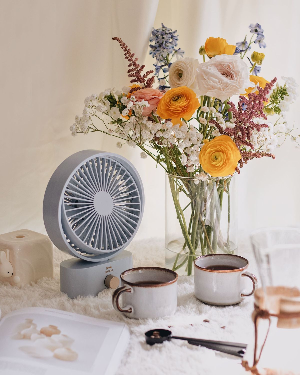 BRUNO | 自動搖擺座枱便攜風扇 (藍色) | HKTVmall 香港最大網購平台