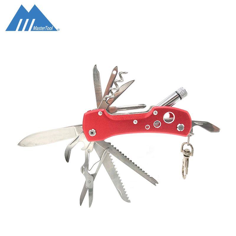MasterTool | 迷你萬用鉗-紅色，可折疊多功能萬用工具，帶有手電筒功能。戶外露營首選必備工具 | HKTVmall 香港最大網購平台