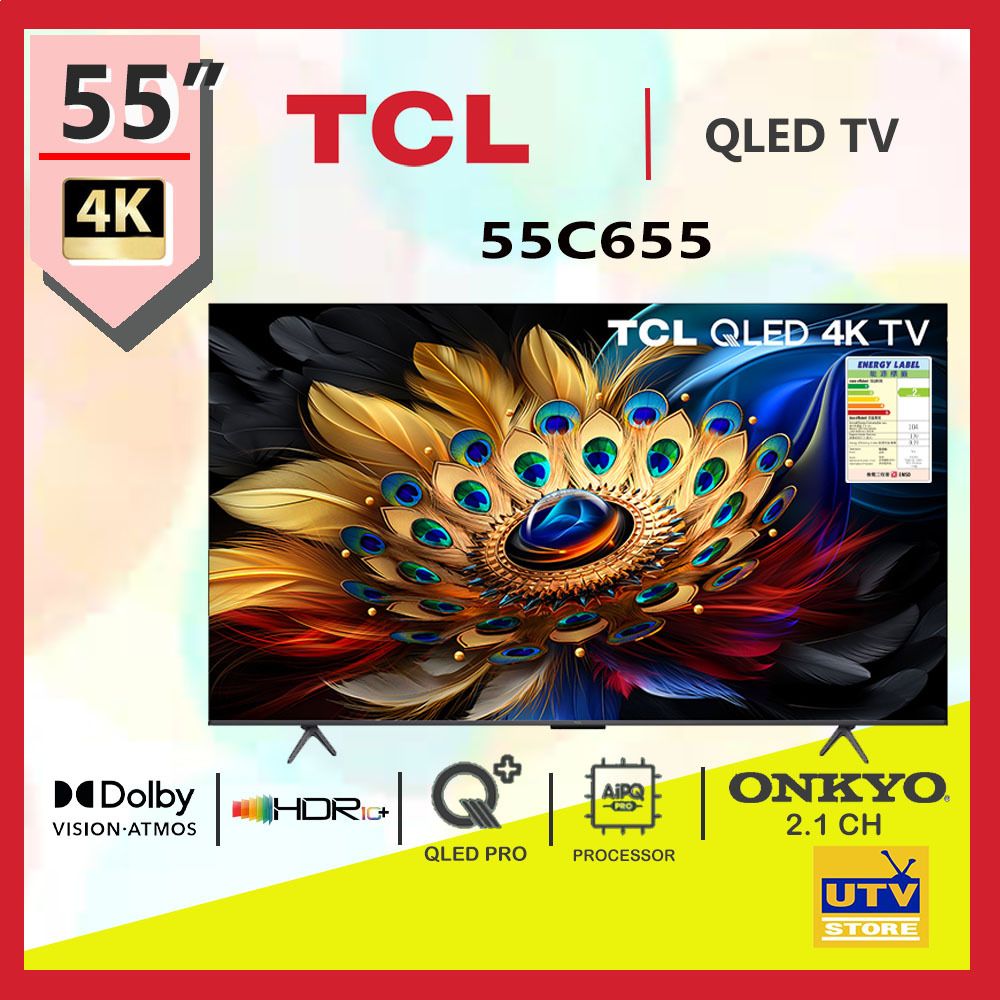 TCL | 55 吋 C655 4K QLED 4K Google TV TCL 55C655 | 屏幕尺寸 : 55吋 | HKTVmall 香港最大網購平台