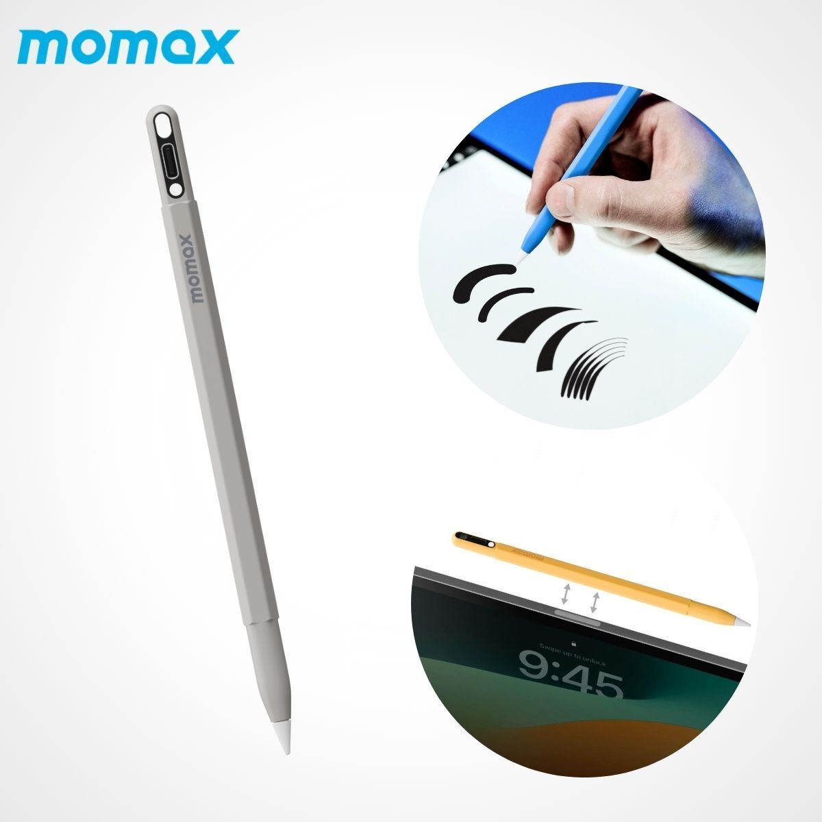MOMAX | Mag.Link Pop 主動式電容觸控筆 (灰) – TP10E | 顏色 : 淺灰色 | HKTVmall 香港最大網購平台