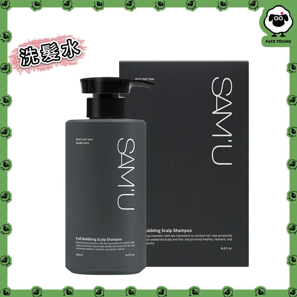 Face Young | SAM'U 莎繆綿密泡沫頭皮洗髮水(490ml)[平行進口] | HKTVmall 香港最大網購平台