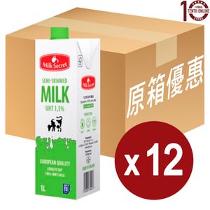 Milk Secret | Milk Secret UHT 低脂牛奶 Semi-Skimmed Milk - 原箱 1公升 ...