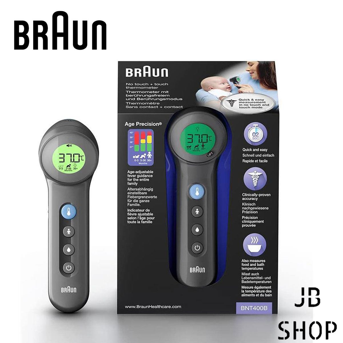 百靈牌 | BNT400 免接觸額溫槍【平行進口】 | 顏色 : 黑色 | HKTVmall 香港最大網購平台