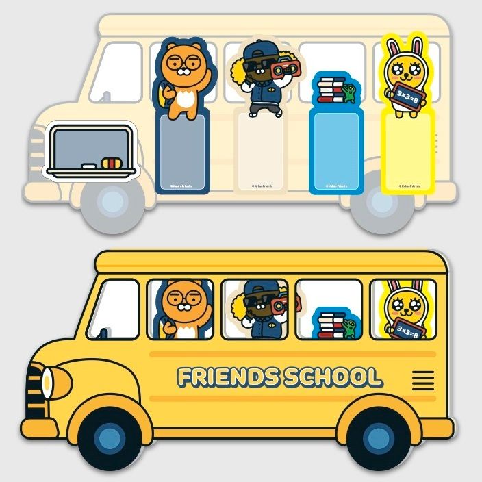 Kakao Friends | 韓版 卡通學校巴士memo紙雜錦 Ryan Jay-G Cro Muzi 可愛記事 Kakao | HKTVmall 香港最大網購平台