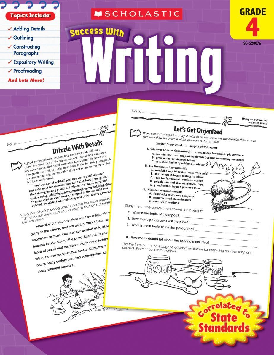 SCHOLASTIC | Success with Writing Workbook grade 4 ｜平行進口產品 | 尺碼 : 2B ...