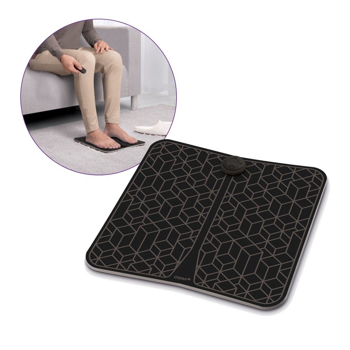 OSIM | uPulse Mat 脈衝按摩墊 便攜小型按摩器 | 顏色 : Black黑色 | HKTVmall 香港最大網購平台