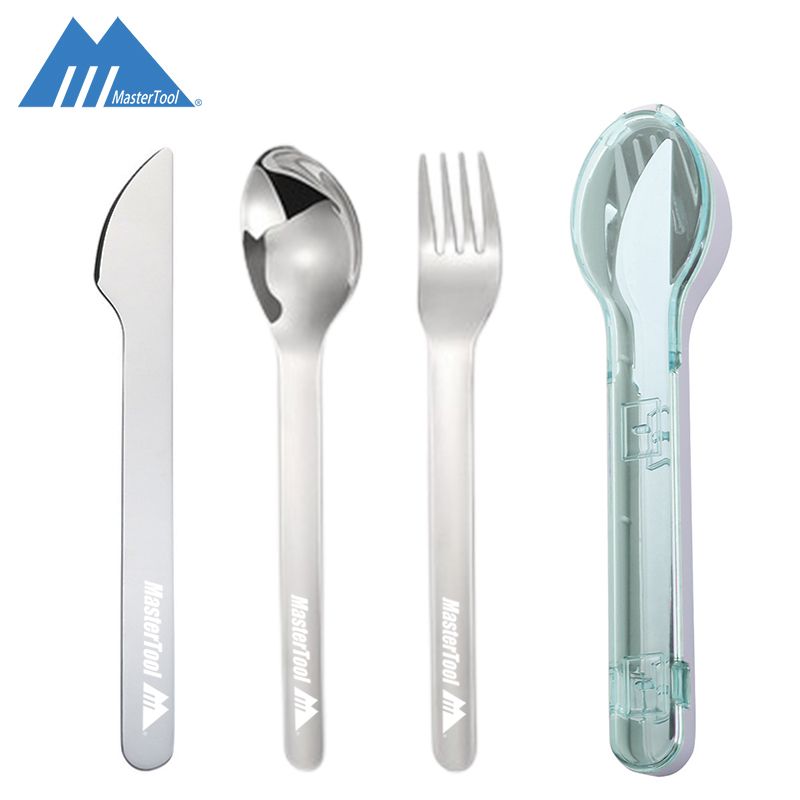 MasterTool | 304食品級不銹鋼便攜餐具套裝(包括刀+叉+羹+綠色收納盒) 環保 耐用 安全物料 耐熱 辦公室自備餐具套裝 | HKTVmall 香港最大網購平台
