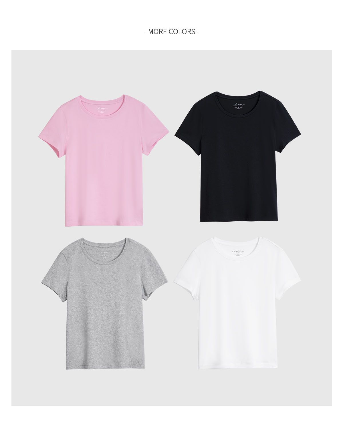 BALENO | Ladies's Modal Color Tee(#E2203) | Color : White | Size : S ...