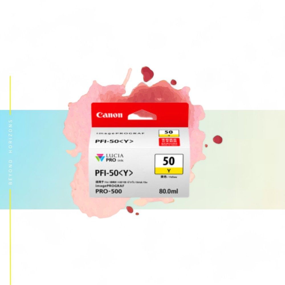 佳能 | Canon - PFI-50 Y (黃色) 原廠墨水 盒 可印800頁 (原廠行貨及保養) | HKTVmall 香港最大網購平台