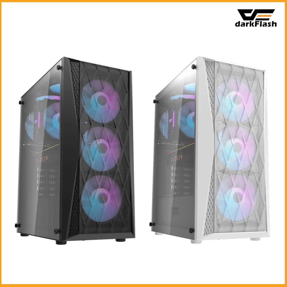 darkFlash | DK352 [White] Metal Mesh ATC PC CASE w/4* aRGB Fan | Color : White | HKTVmall The ...