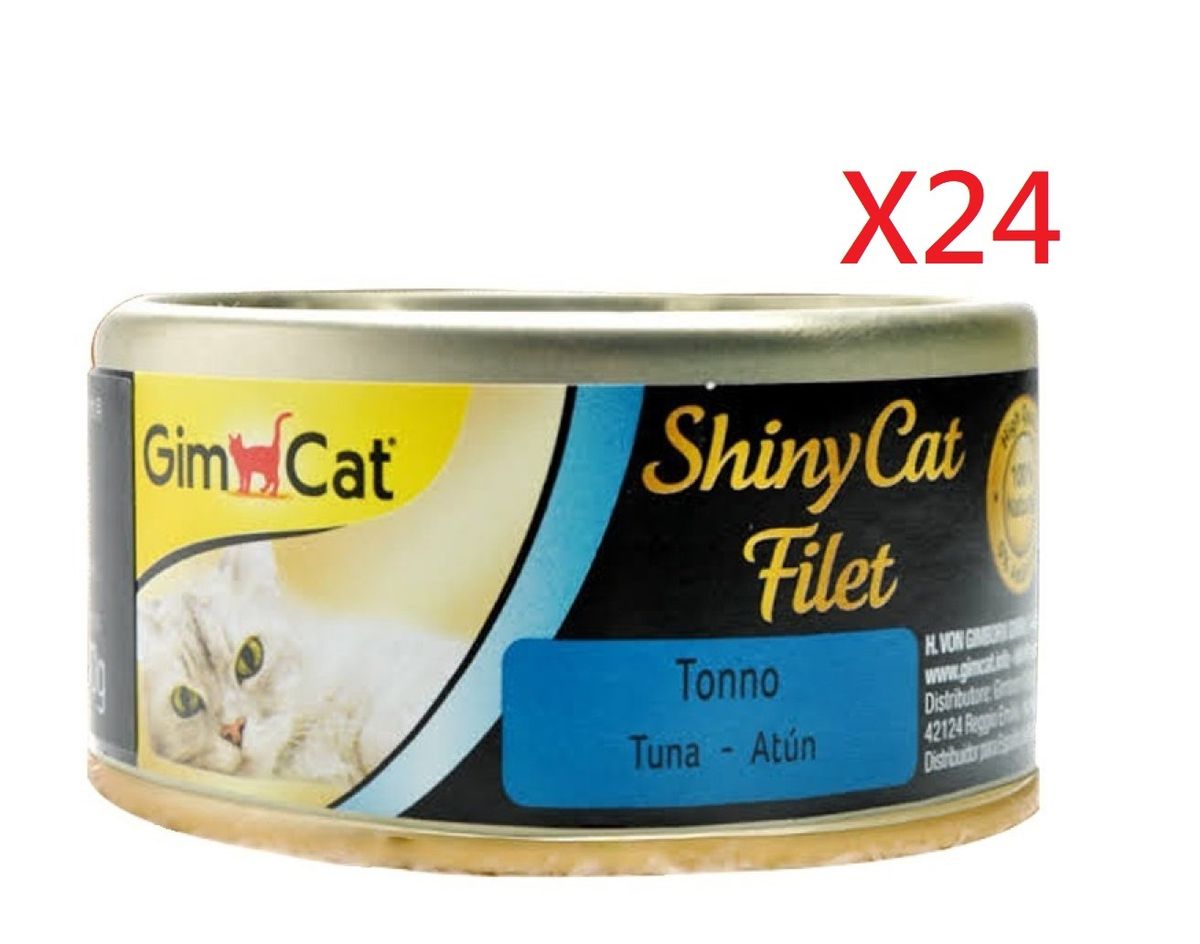 GimCat | Shiny Cat 吞拿魚肉汁貓罐頭 70g(24罐) (最佳食用期: 2026年11月28日) | HKTVmall 香港最大網購平台