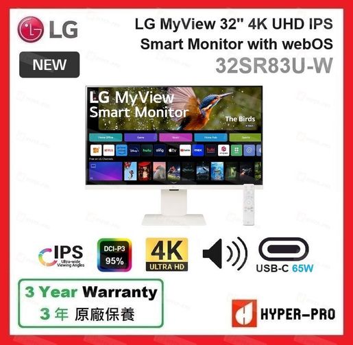 LG 32SR85U-W 32-Inch 4K UHD IPS WebOS Smart Monitor With, 07/10/2024