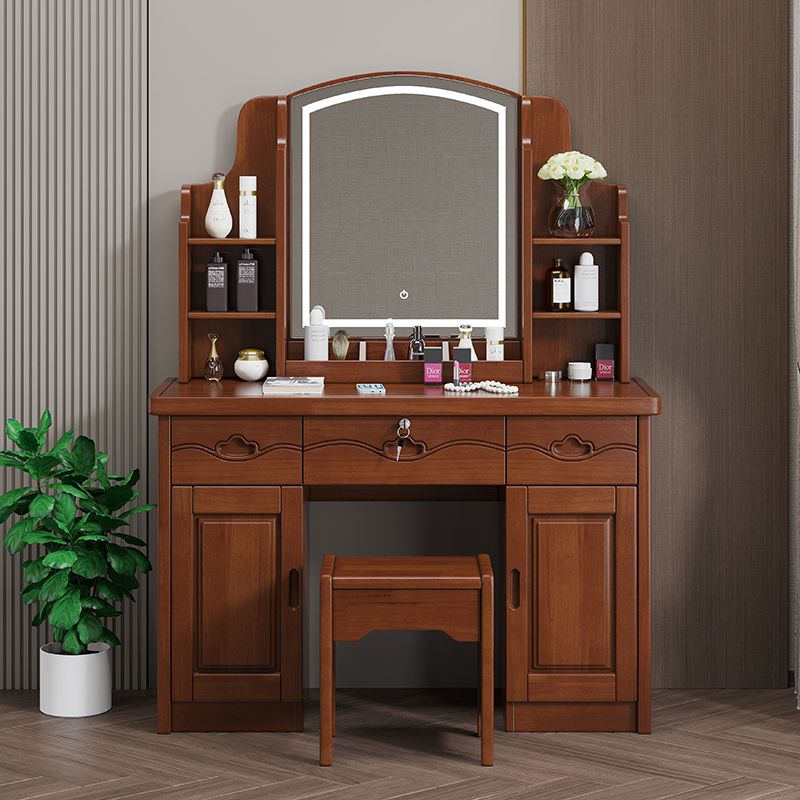 Cherry furniture | Chinese style solid wood dressing table with lock ...