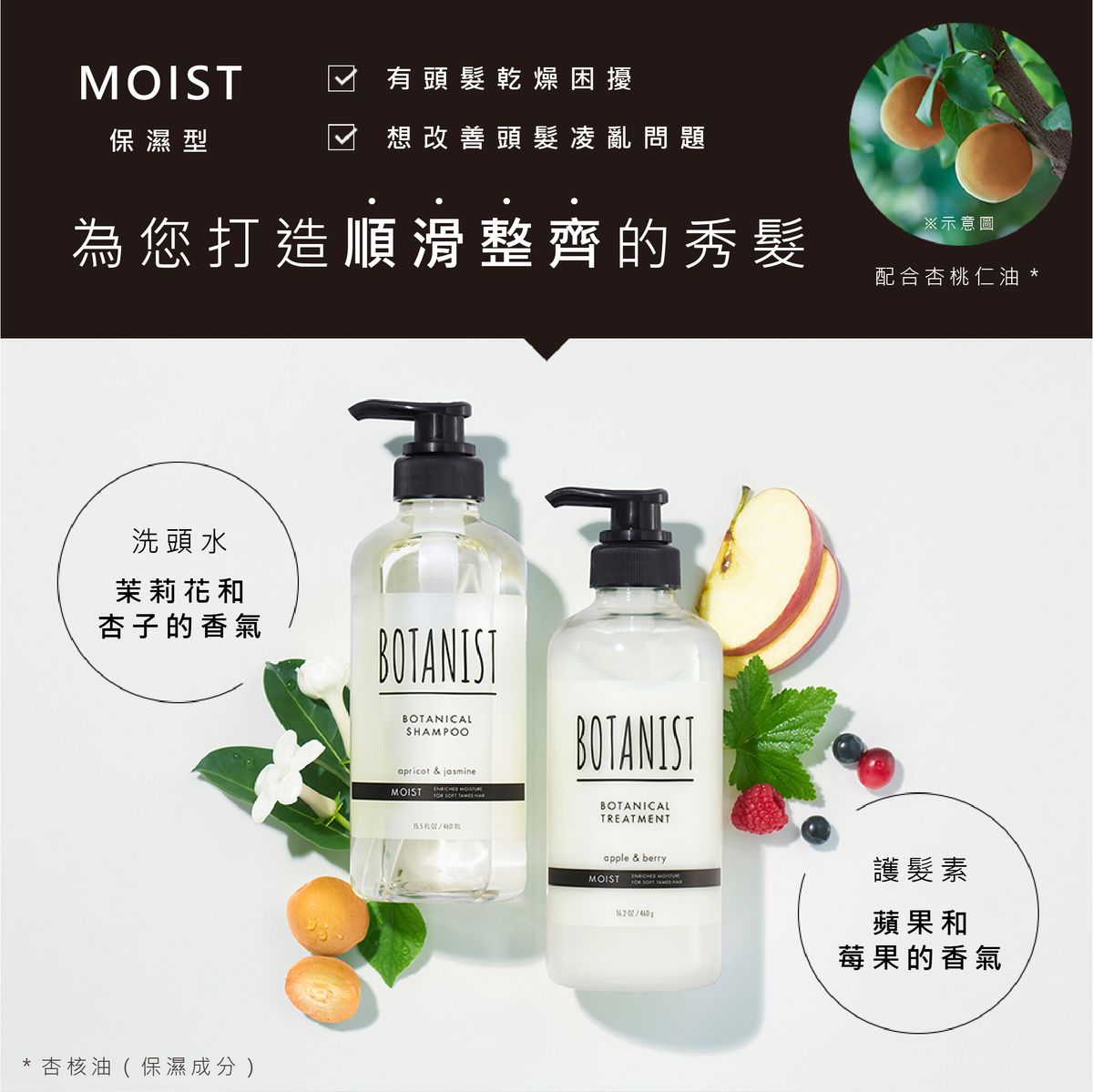 BOTANIST | 2023新版 Smooth 植物性清爽柔順洗頭水 #青蘋果&玫瑰香 RB 460ml | HKTVmall 香港最大網購平台
