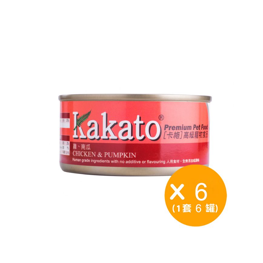 KAKATO | Kakato 狗罐頭 Kakato卡格 貓狗罐頭 雞肉及南瓜 Chicken with Pumpkin 170g X6 #Kakato 狗糧 (濕) #Kakato 罐頭 ...