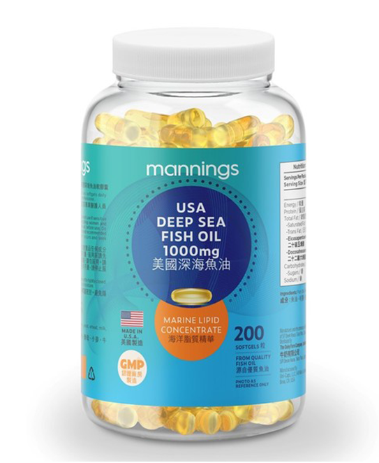 mannings | USA Deep Sea Fish Oil 1000Mg Softgels 200pcs[Authorized goods] | HKTVmall The Largest ...
