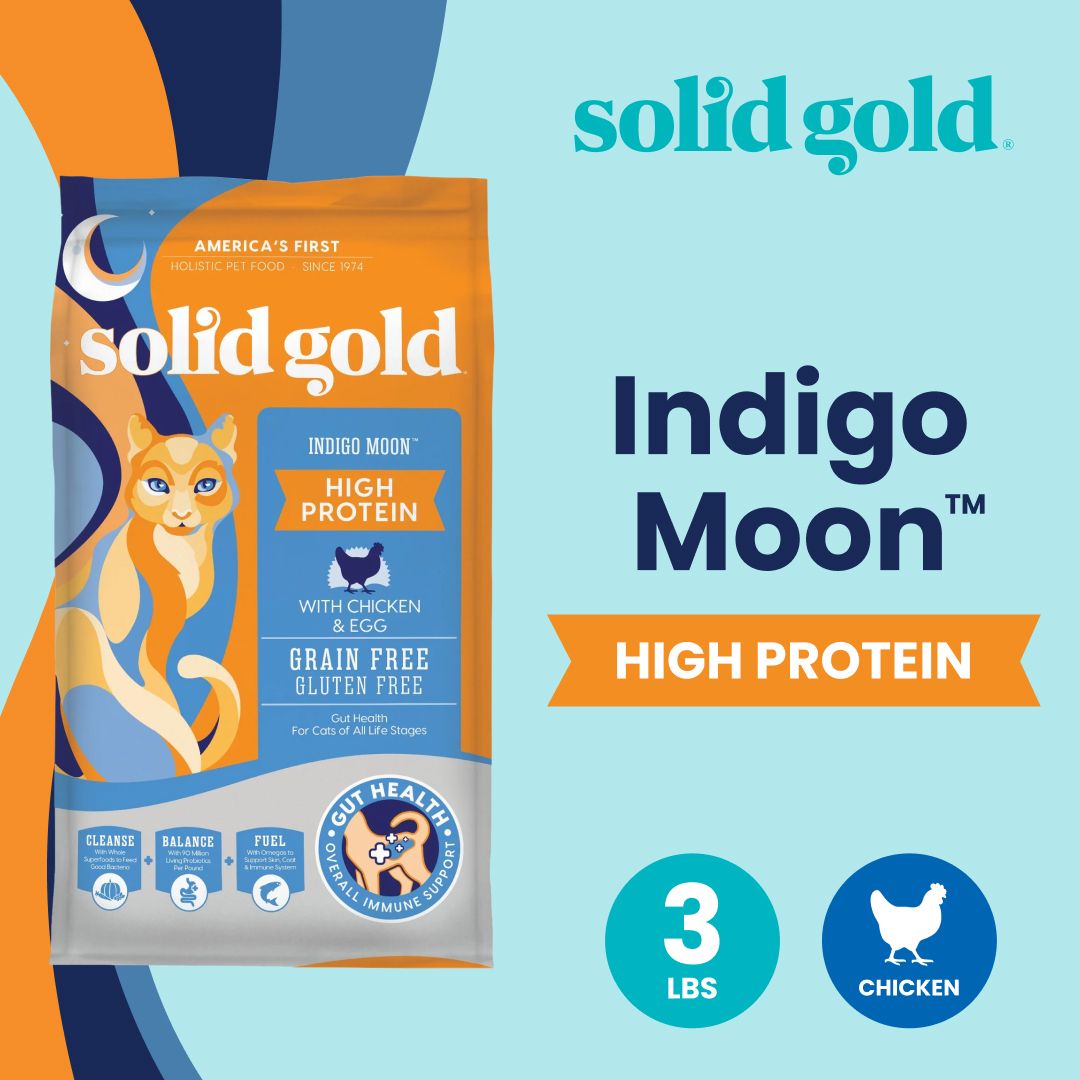 Solid Gold | Indigo Moon 無穀物高蛋白抗敏雞肉乾貓糧 3磅 (EXP:12 2025) | HKTVmall 香港最大網購平台