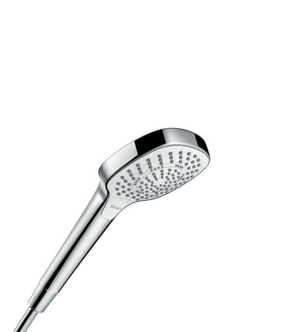 Hansgrohe | 26810400 Croma Select E 三速按摩花灑頭 (白色/鍍鉻) | HKTVmall 香港最大網購平台