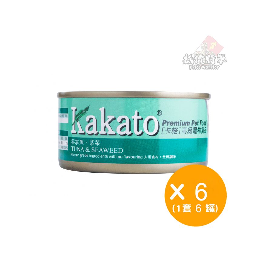 KAKATO | Kakato卡格 貓狗罐頭 吞拿魚及紫菜 170g X6(一套6件) | HKTVmall 香港最大網購平台
