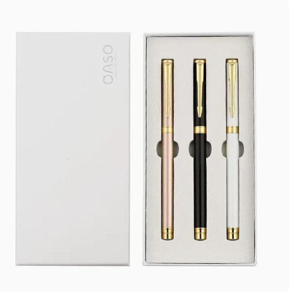 KF | OASO優尚高端簽字筆（【黑色+白色+玫瑰金】三筆禮盒裝) | HKTVmall 香港最大網購平台