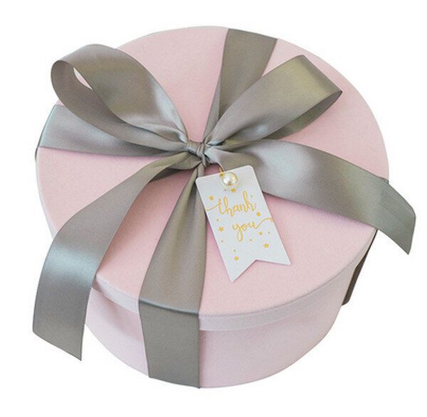 全城熱賣 | 禮物空盒【粉絨盒+灰絲帶】 【大號（拉菲草+卡+絲帶）】 | HKTVmall 香港最大網購平台