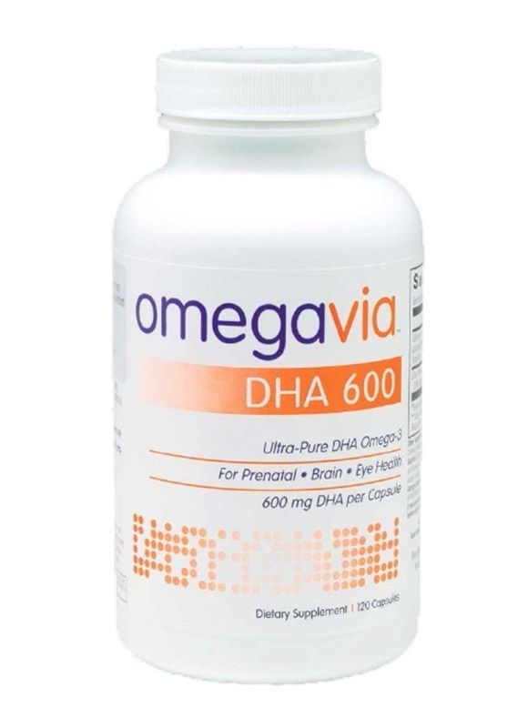 Omegavia | (到期日=10/2025)DHA 600，超純DHA Omega-3，600毫克，120 粒 軟膠囊，優化大腦健康優化 ...
