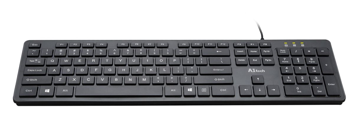 Silvertec | A1tech ACK-03 超薄有線USB鍵盤 | 顏色 : 黑色(B) | HKTVmall 香港最大網購平台