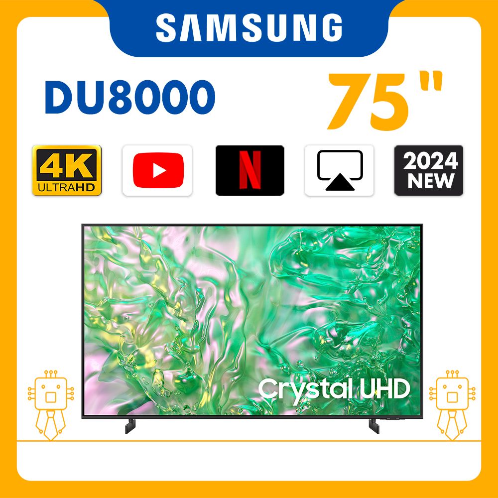 Samsung | 75 Crystal UHD DU8000 4K 智能電視 UA75DU8000JXZK 75DU8000 | HKTVmall 香港最大網購平台