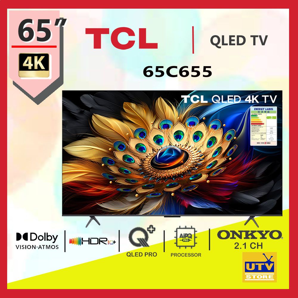 TCL | 65 吋 C655 4K QLED 4K Google TV TCL 65C655 | 屏幕尺寸 : 65吋 | HKTVmall 香港最大網購平台
