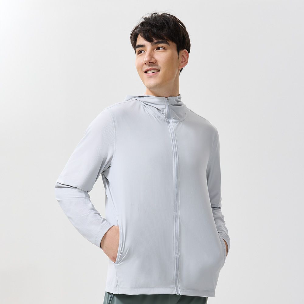 BALENO | 男裝經編連帽跑步外套(#E2607)) | 顏色 : 灰 | 尺碼 : S | HKTVmall 香港最大網購平台