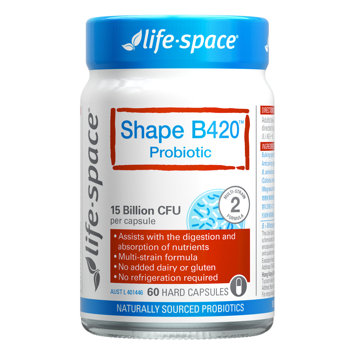 life-space | 澳洲 Shape B420 塑形益生菌膠囊 60粒 腸胃消化 免疫系統[平行進口]（此日期前最佳：2025.11 ...