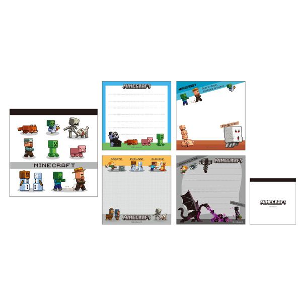 Minecraft | 日本製Minecraft筆記簿 (white) Minecraft memo紙 便條紙 備忘錄紙/迷你筆記本/ 迷你 ...