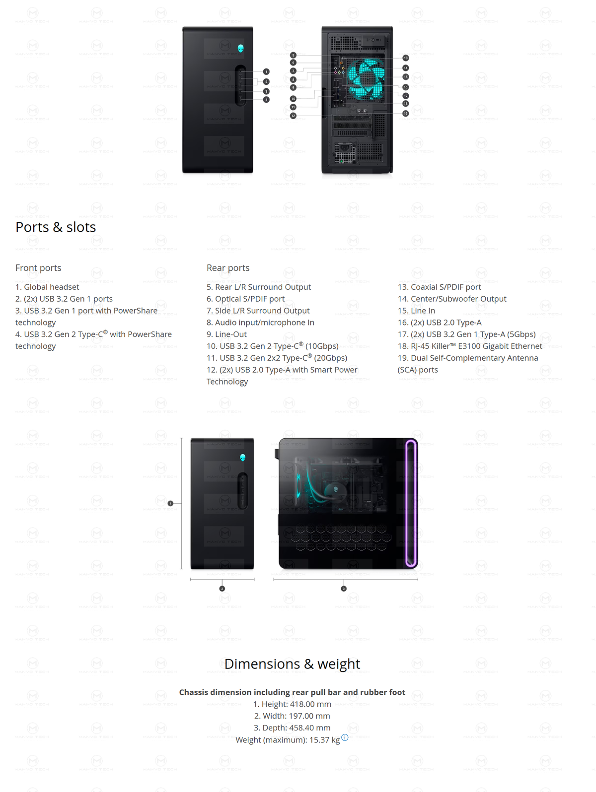 ALIENWARE | AURORA R16 14th Gen i9 32GB 2TB SSD RTX 4080 SUPER 遊戲 專用 ...