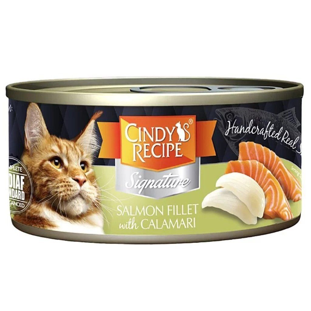 Cindy's Recipe | Cindy's Recipe 黑罐三文魚系列貓罐 三文魚+魷魚 Salmon + Calamari 70g | HKTVmall The Largest HK ...