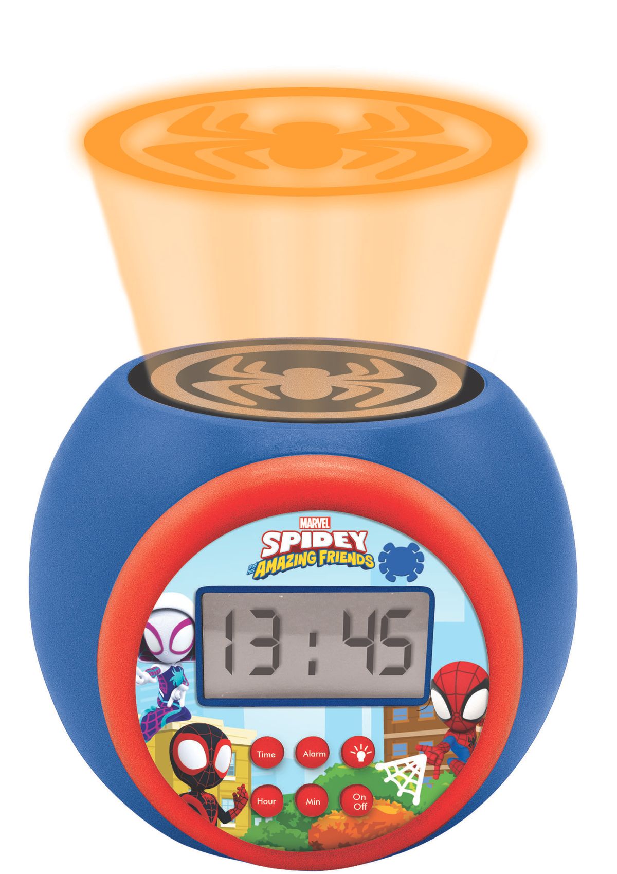 LEXIBOOK | Spidey and his amazing friends Projector Alarm Clock with ...