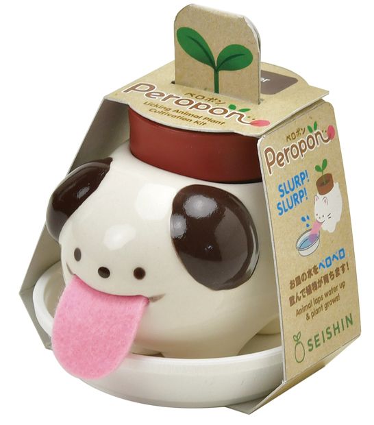 SEISHIN | Peropon 自動吸水小盆栽 - 小狗(四葉草) | 顏色 : 黑色 | HKTVmall 香港最大網購平台