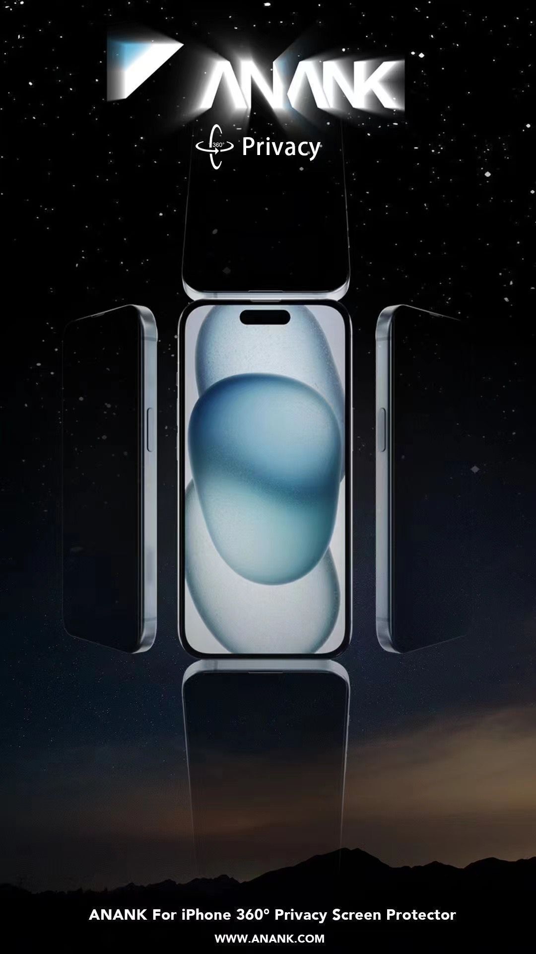 ANANK | IP14+/IP13PM 360°廣角防偷窺手機玻璃貼 360度防窺鋼化膜 手機膜 保護膜 IPHONE 14 PLUS/IPHONE 13 PRO MAX ...