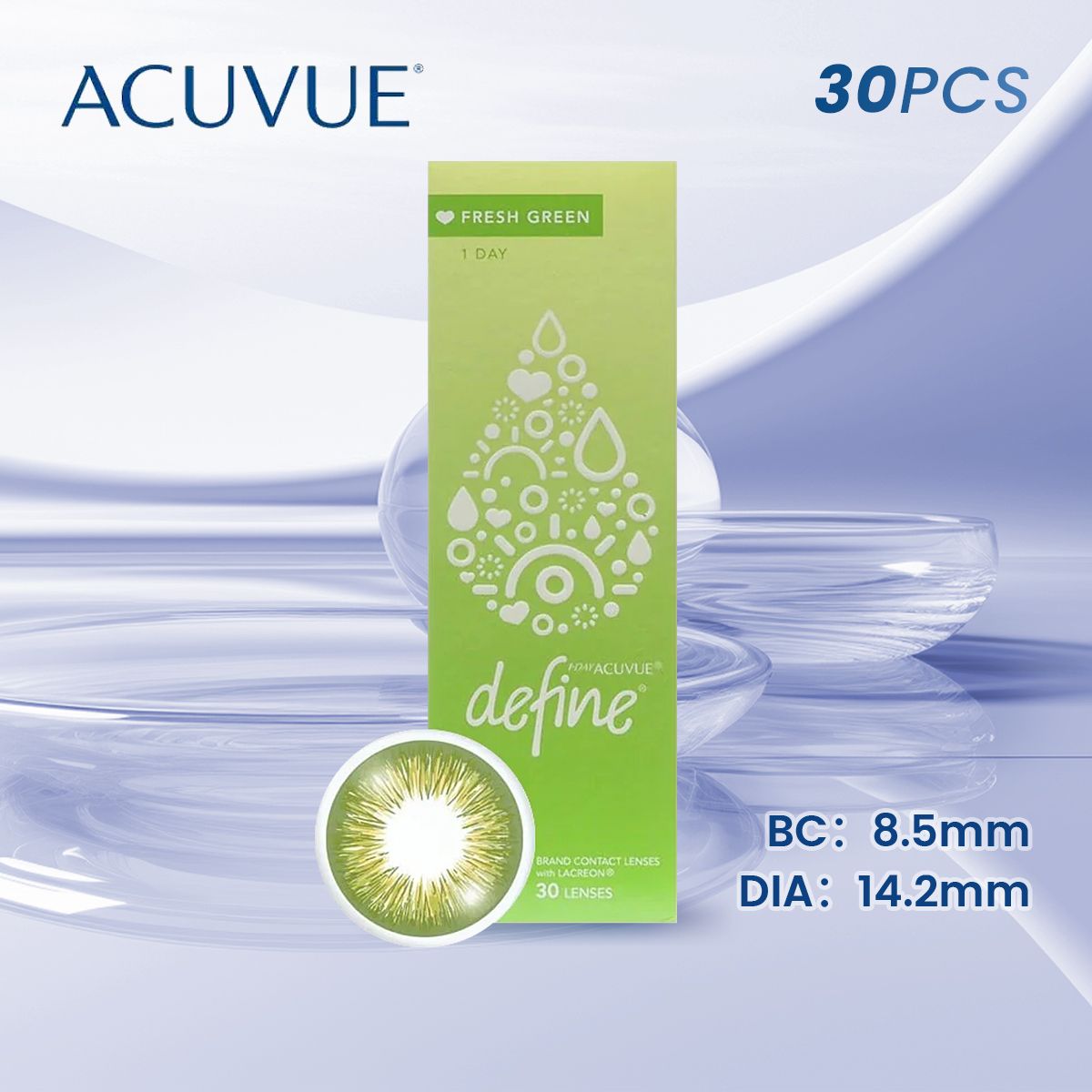 ACUVUE | Define Fresh 森系綠(Fresh Green) 每日即棄隱形眼鏡 [平行進口] [新舊包裝隨機發貨] | 度數 ...