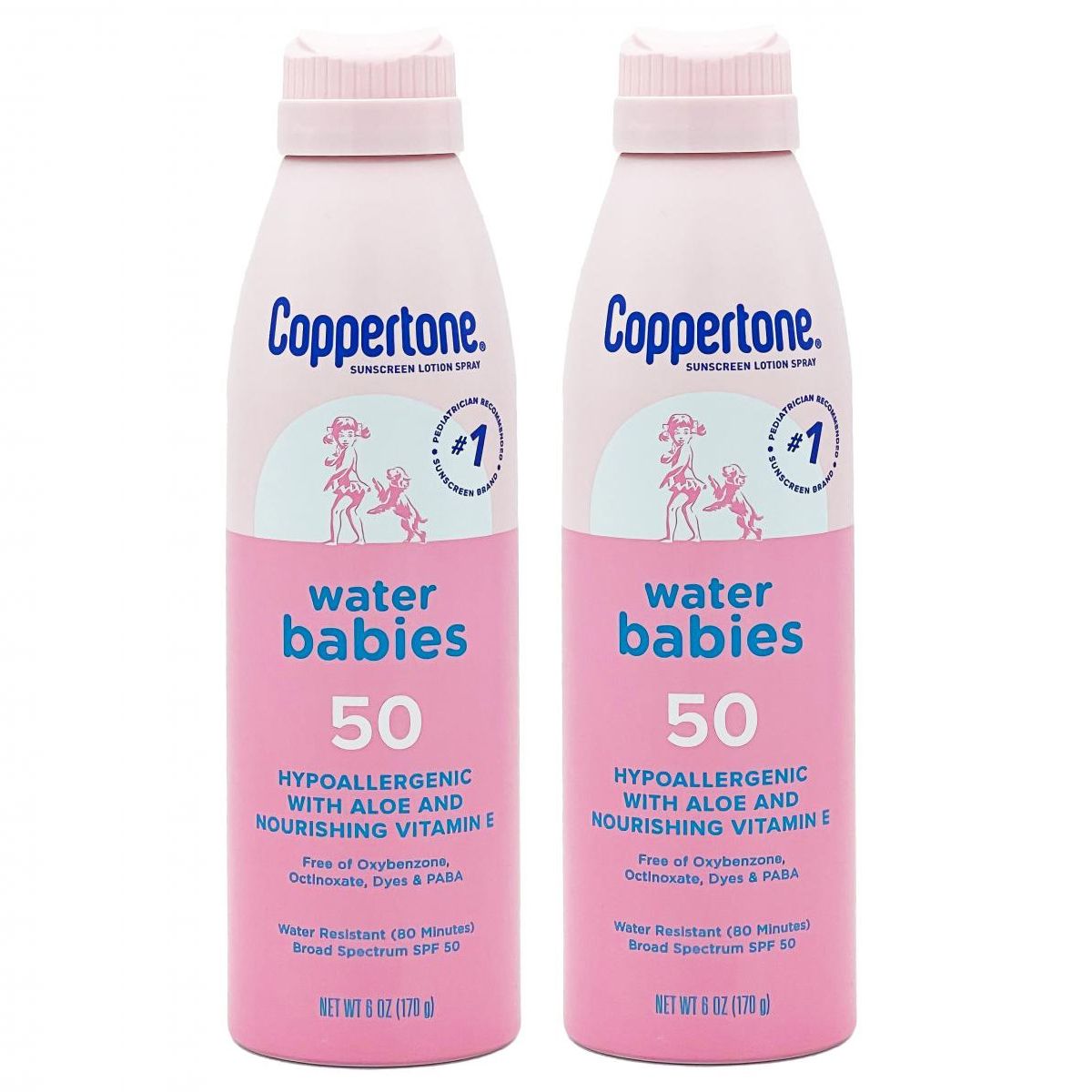 Coppertone | 2pcs* Water Babies SPF 50 Sunscreen Lotion Spray 340g ...