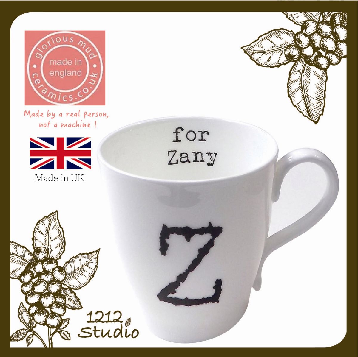 glorious mud | the Letter 系列英國骨瓷馬克杯 - Z (平行進口) | HKTVmall 香港最大網購平台