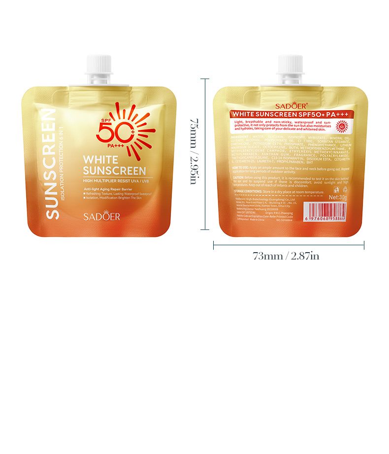 SADOER | 防曬隔離防護6合1 [2件裝] 持久防曬 清爽防水防汗 SPF50+ PA+++ | HKTVmall 香港最大網購平台