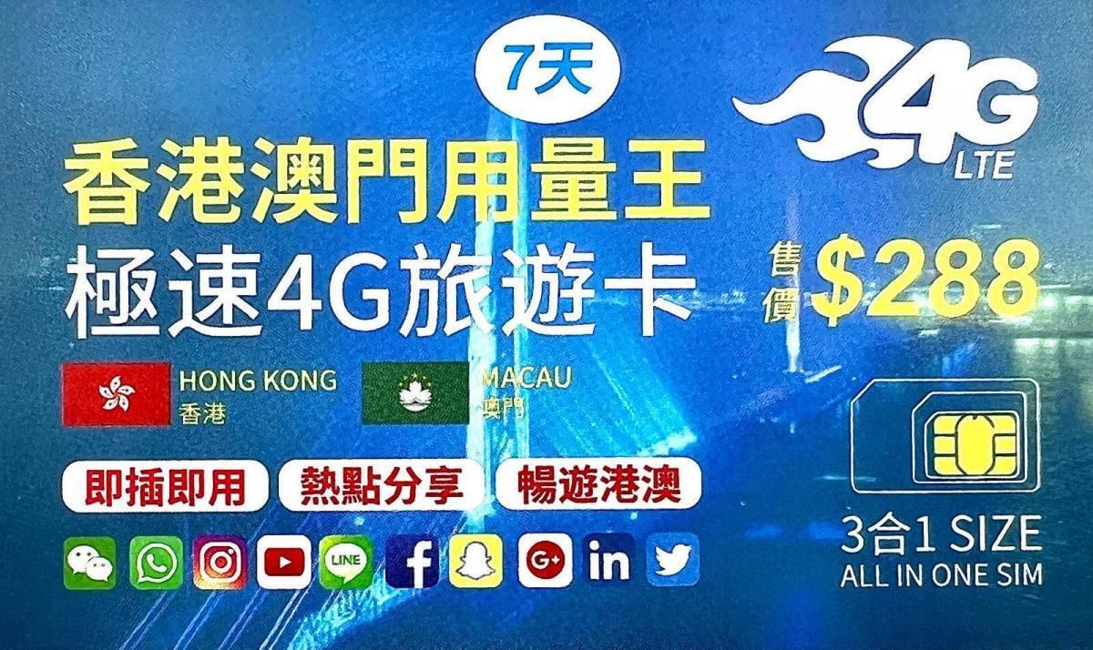 CSL | 【港澳】7日 用量王 5G/4G 無限上網數據卡 (每日1GB高速數據、其後任用) [H20A181] | HKTVmall 香港最大網購平台
