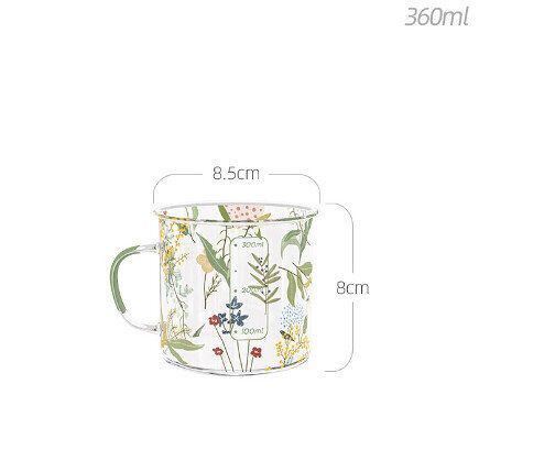 全城熱賣 | 高硼矽耐熱玻璃刻度杯(規格:綠意盎然360ml ) | HKTVmall 香港最大網購平台