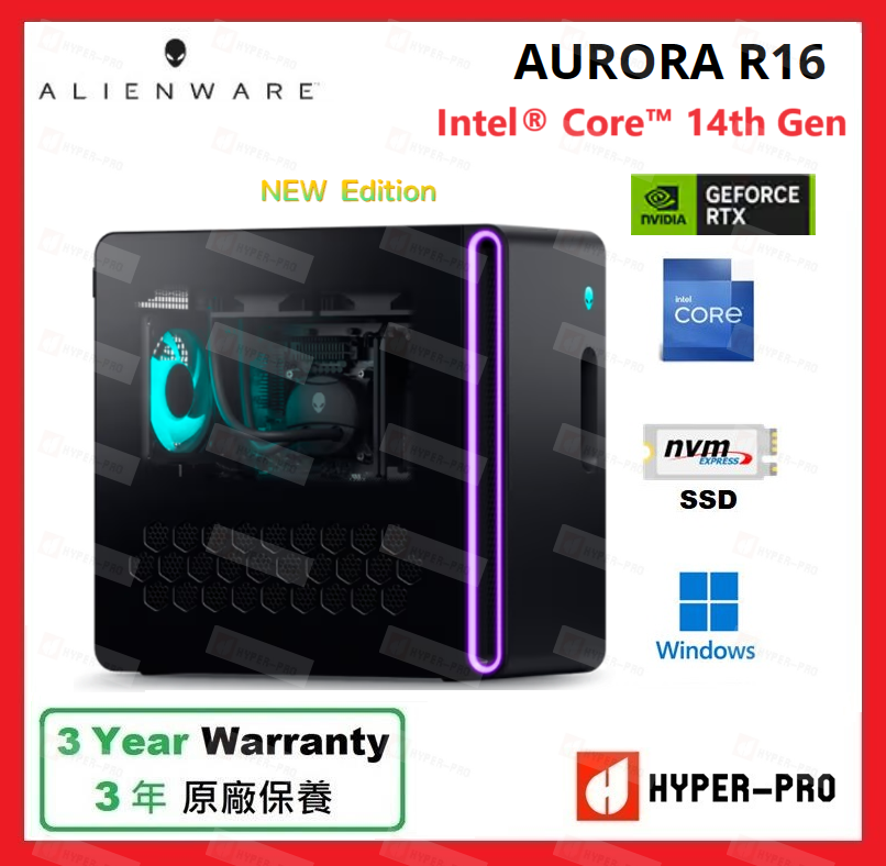 ALIENWARE | AURORA R16 14th Gen i9 32GB 2TB SSD RTX 4080 SUPER 遊戲 專用 ...
