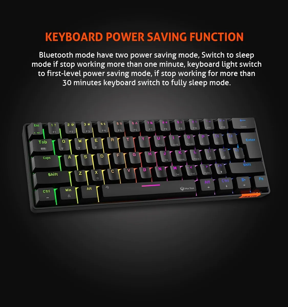 MEETION | Meetion Dual Mode Bluetooth 60 Gaming Keyboard 無線機械鍵盤 MT ...