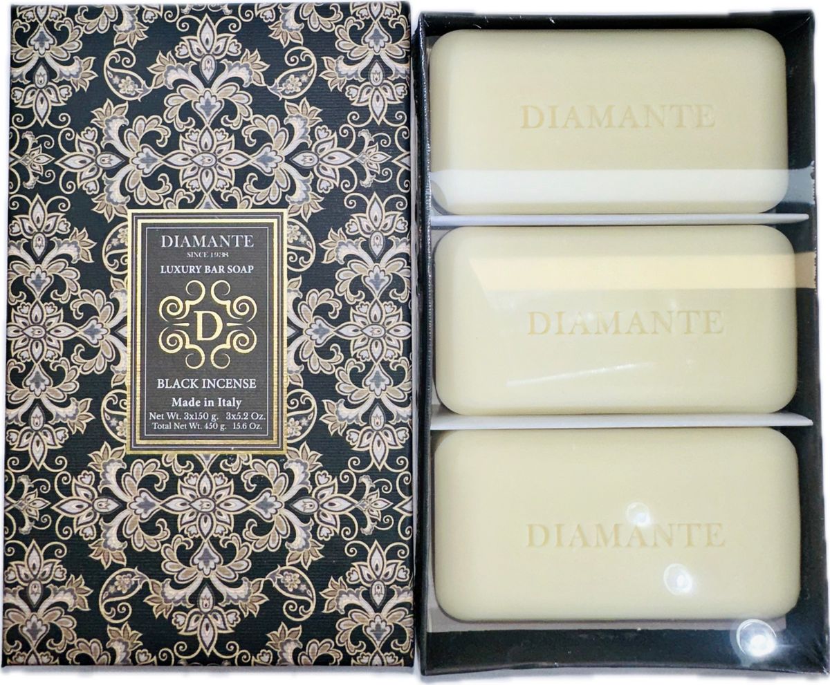 ZENI DIAMANTE | Black Incense 150g x 3pcs solid box - Italian Triple ...
