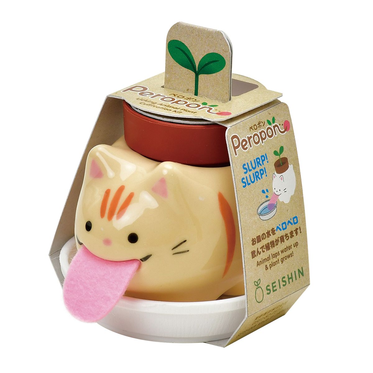 SEISHIN | Peropon 貓家族舌頭系列 - 茶色貓 / 薄荷 | HKTVmall 香港最大網購平台