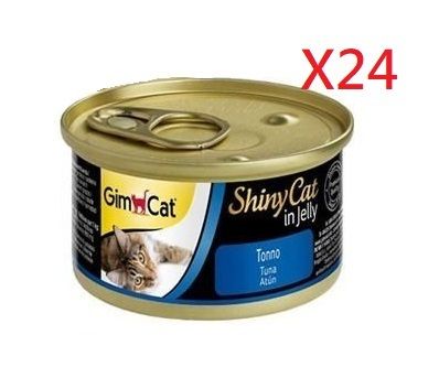 GimCat | Shiny Cat 吞拿魚啫喱貓罐頭 70g(24罐) (最佳食用期: 2026年6月13日) | HKTVmall 香港最大網購平台
